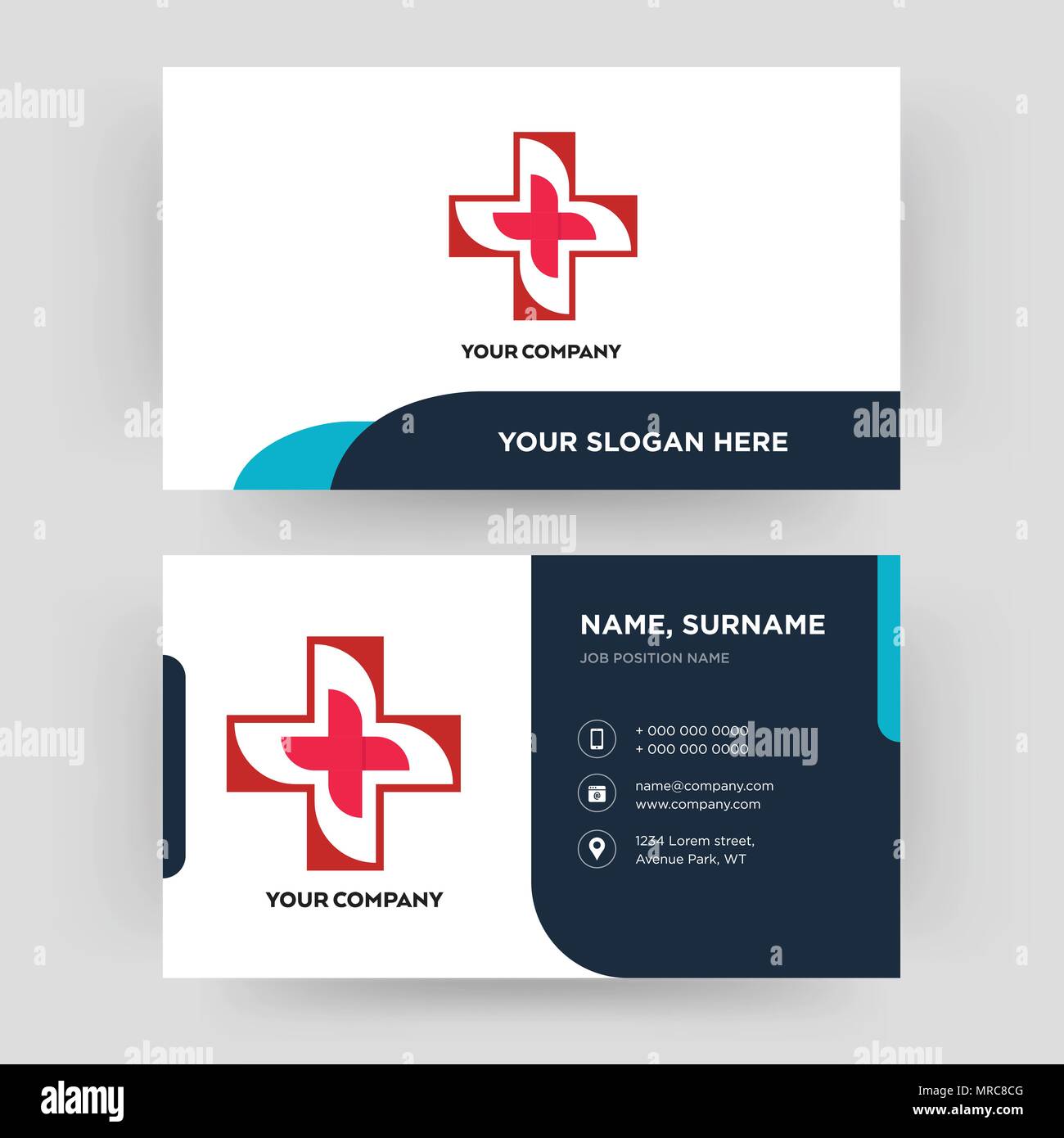 image of cross, business card design template, Visiting for your ...