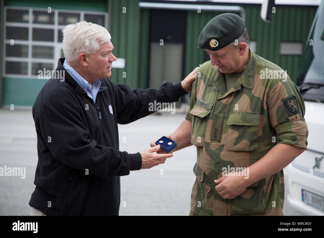 Col. Ola Gilberg, the manager of a Marine Corps Prepositioning Program ...