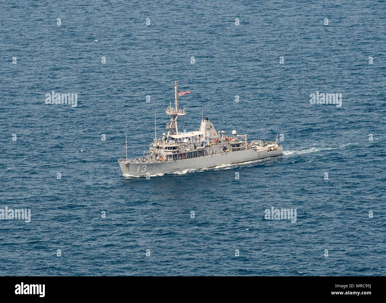 ARABIAN GULF (May 27, 2017) USS Gladiator (MCM 11) approaches British ...