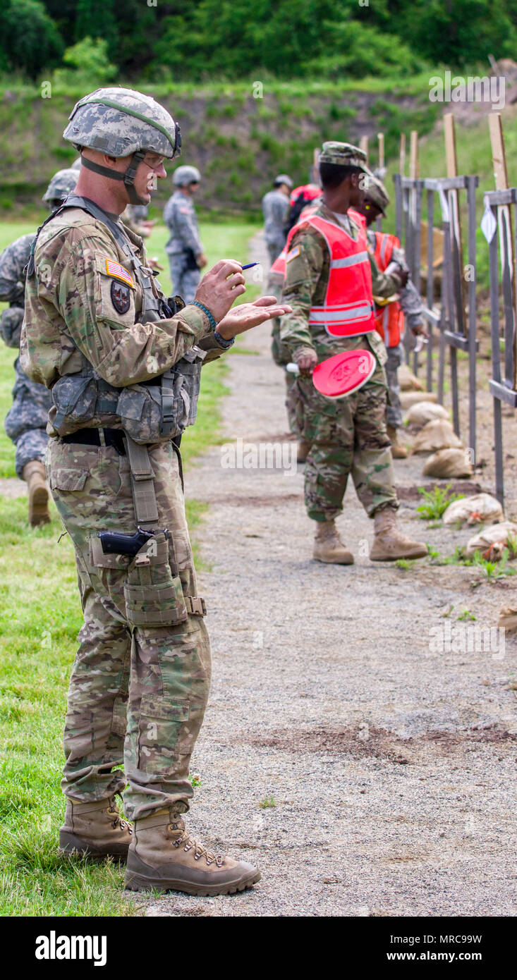 U.S. Army Staff Sgt. Ian Ault, an Infantryman with Delta Company, 2nd Battalion, 108th Infantry ...