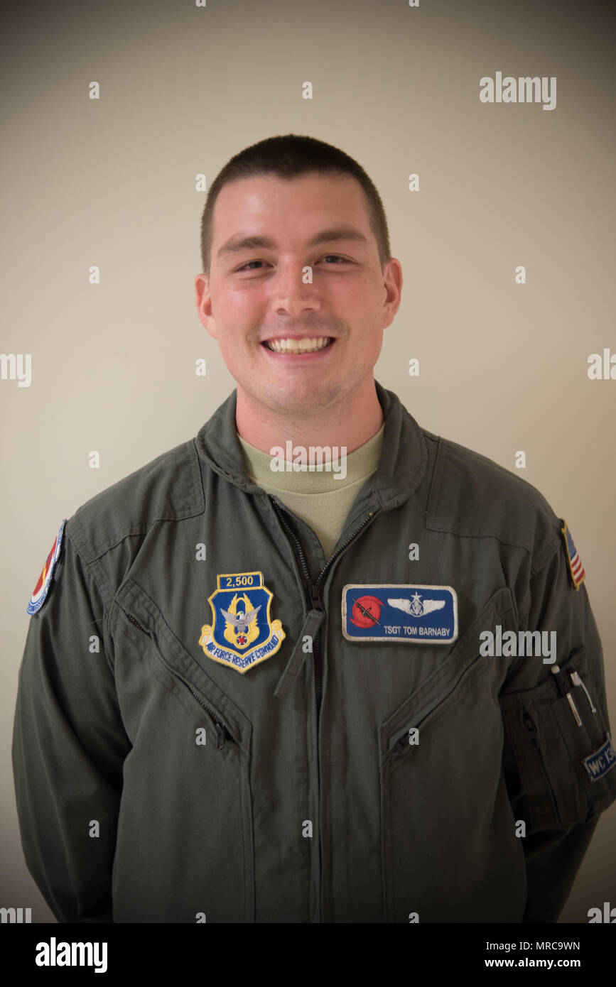 Tech. Sgt. Thomas Barnaby, 53rd Weather Reconnaissance Squadron, poses ...