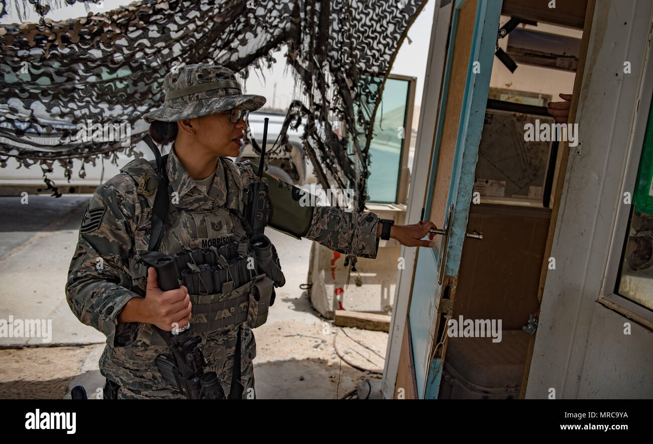 U.S. Air National Guard Tech. Sgt. Casey Morrison, a patrol team lead ...