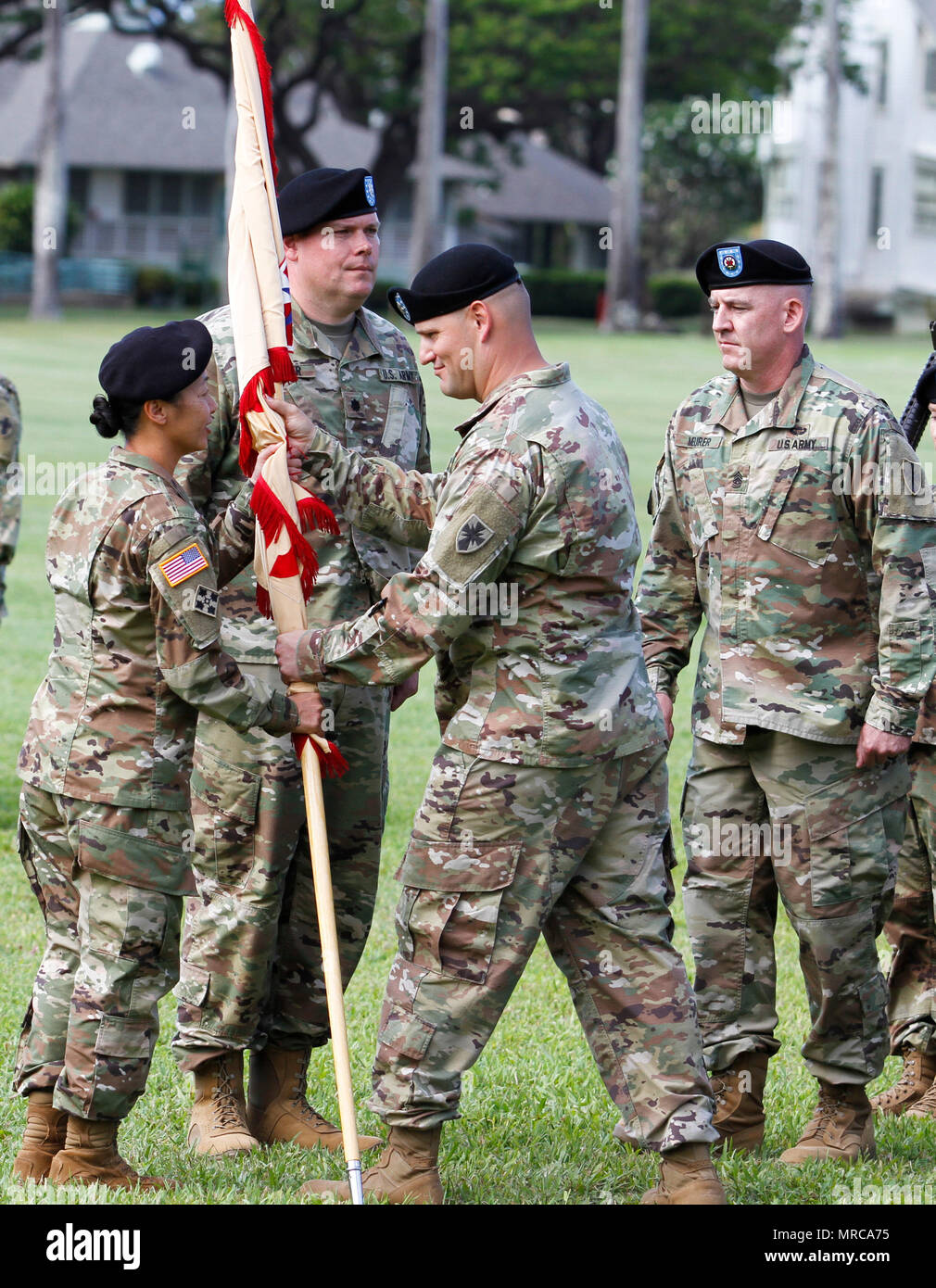 Lt. Col. Todd Allison, outgoing commander of the 8th Special Troops ...