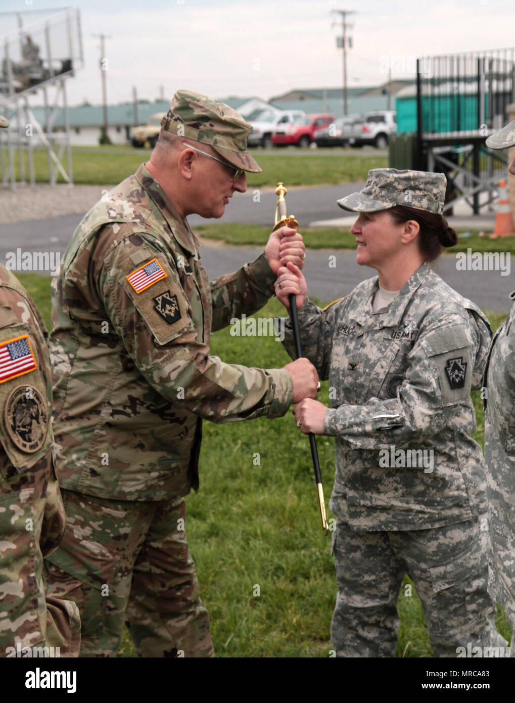 Command Sgt. Maj. Matt Hensinger, outgoing senior enlisted leader ...