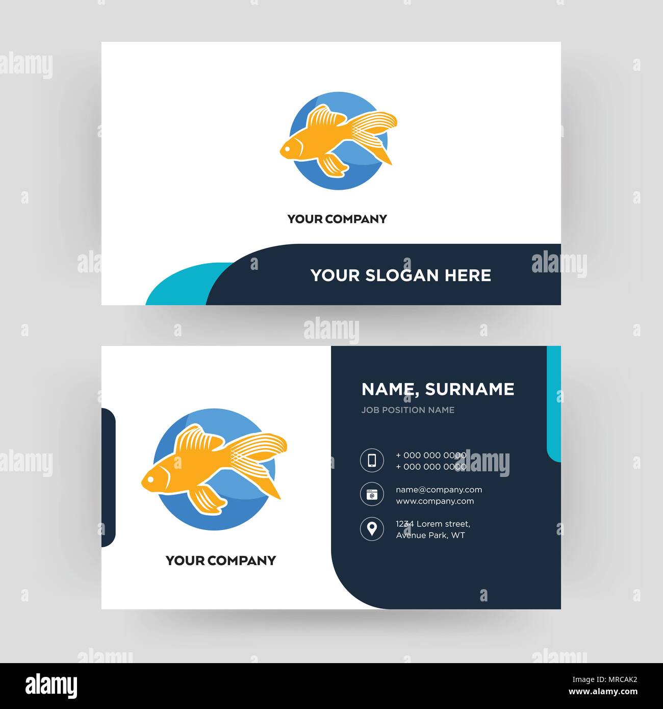 goldfish, business card design template, Visiting for your company ...