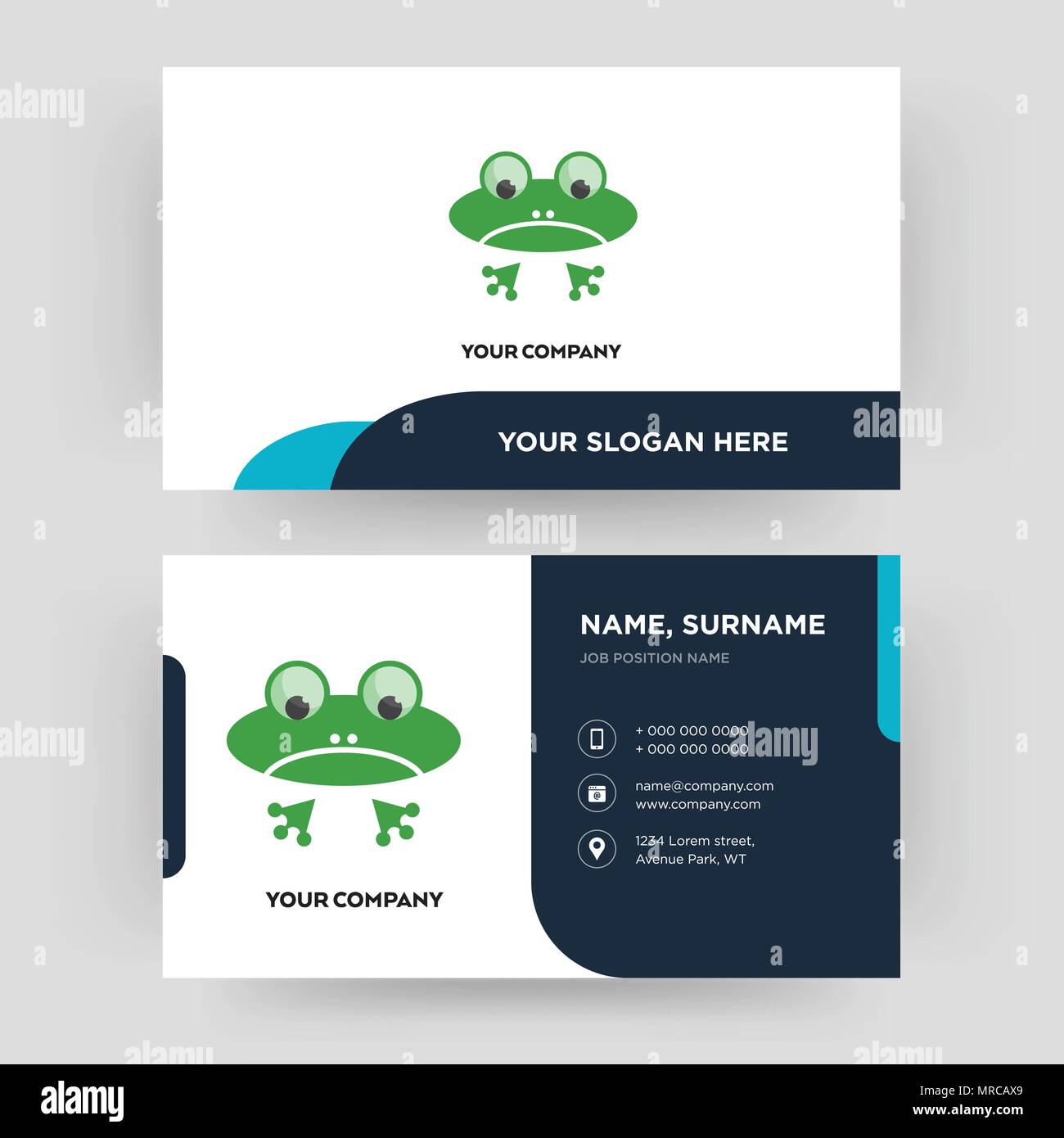 frog, business card design template, Visiting for your company, Modern ...