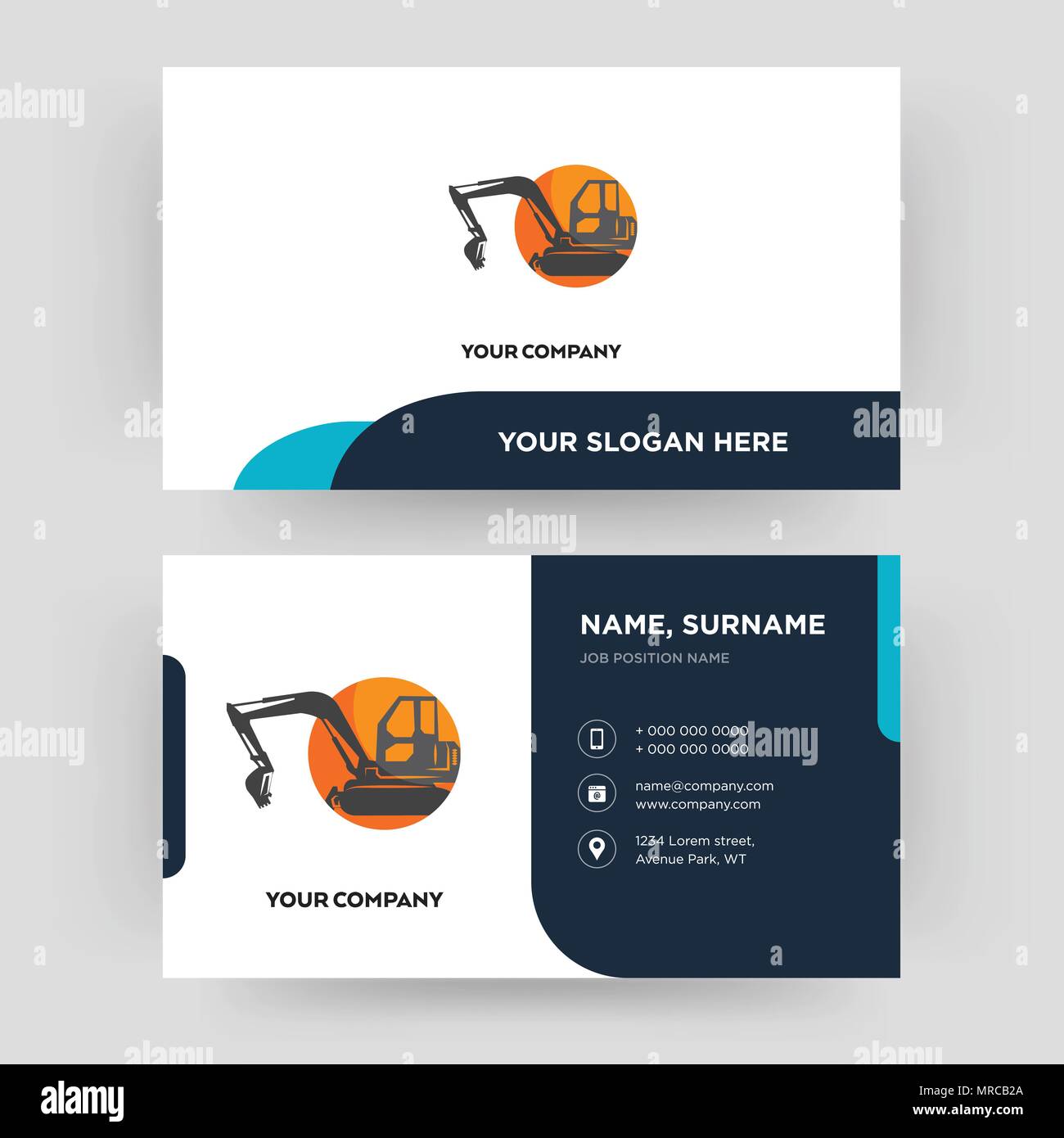 digger, business card design template, Visiting for your company ...