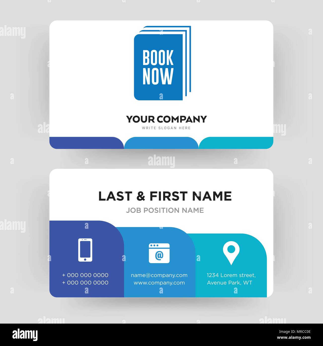 book now, business card design template, Visiting for your company ...