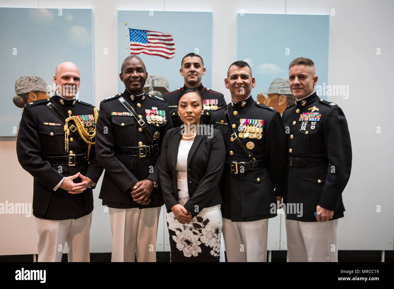 U.S. Marine Corps Lt. Gen. Robert L. Bailey, inner left, deputy ...