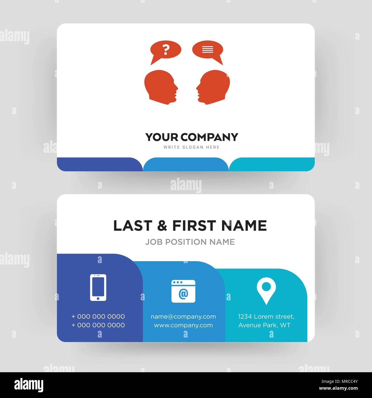 inquiry, business card design template, Visiting for your company ...