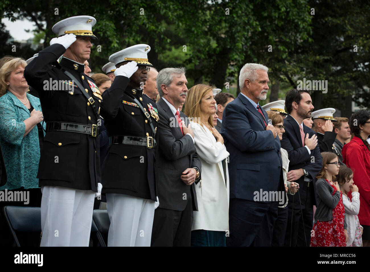 From left, U.S. Marine Corps Col. Tyler J. Zagurski, commanding officer ...
