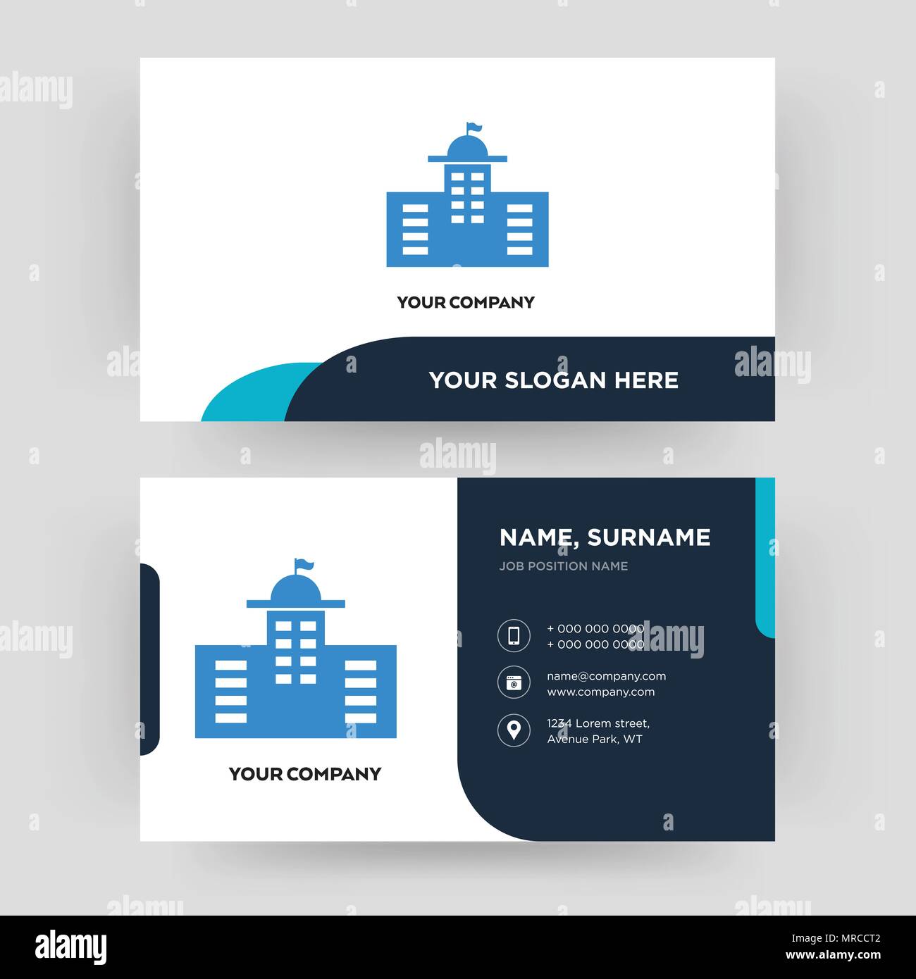 municipal, business card design template, Visiting for your company ...