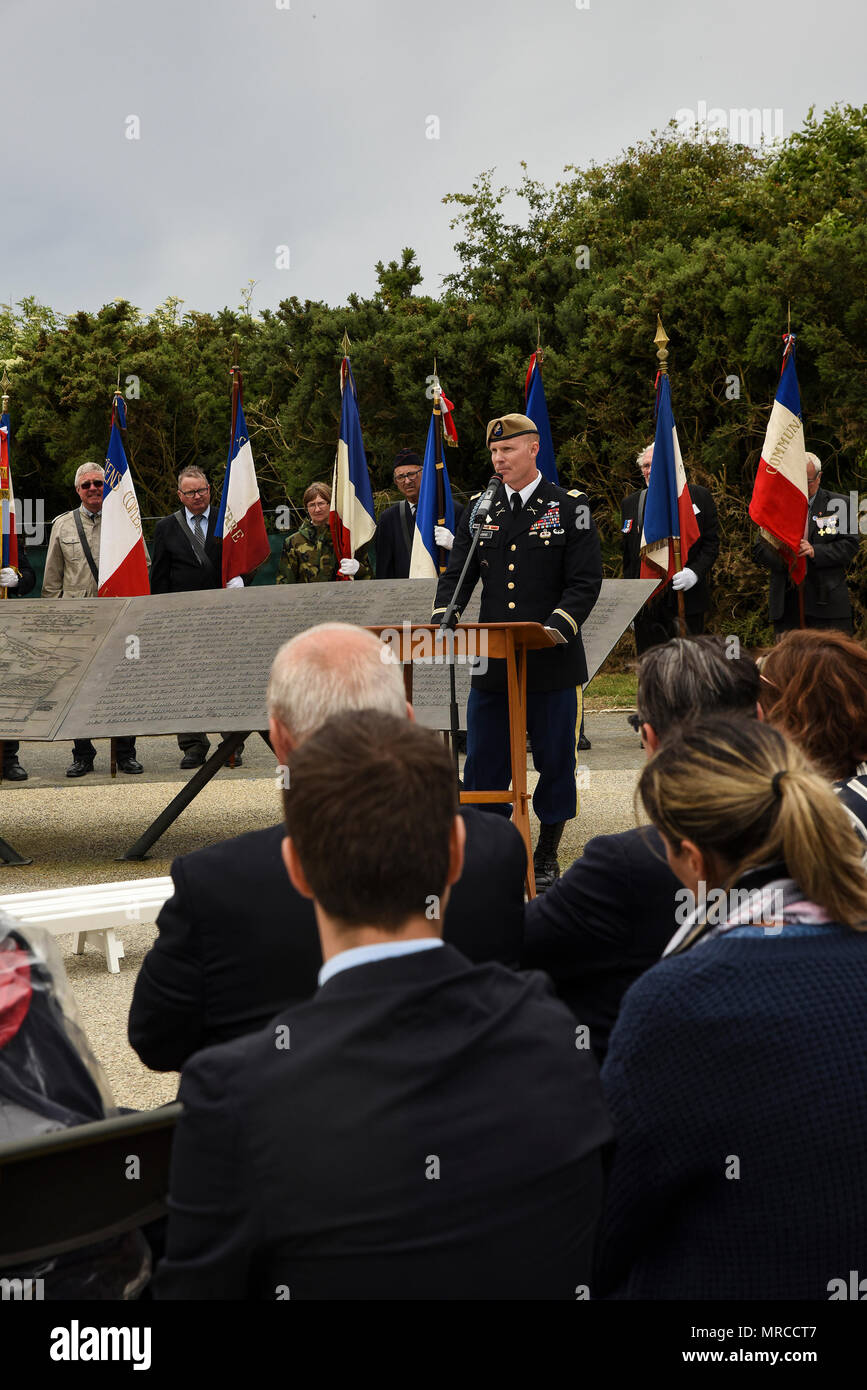 Col. Marcus S. Evans, the commander of the 75th Ranger Regiment, speaks ...