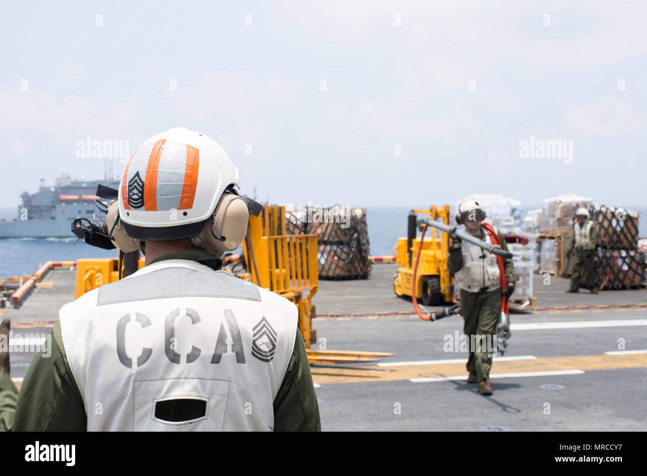 GULF OF ADEN (April 15, 2017) Marines assigned to the 24th Marine ...