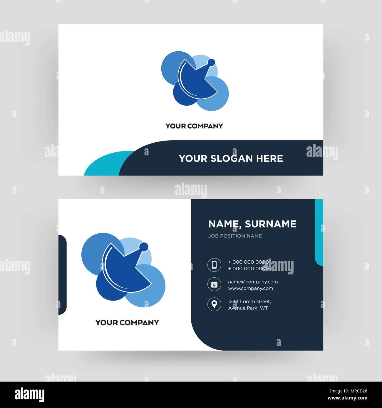 telecom, business card design template, Visiting for your company ...