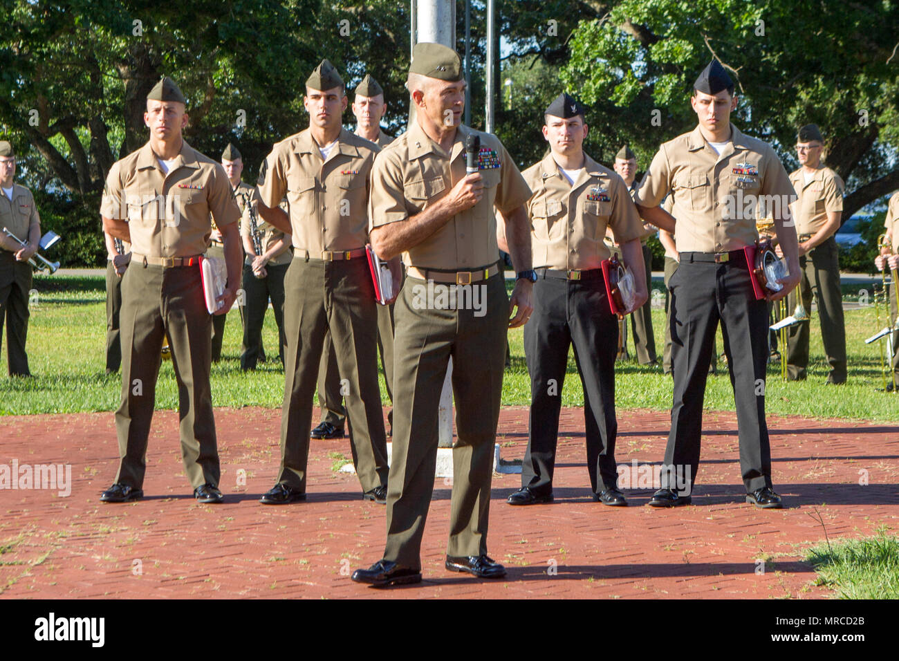 U.S. Marine Corps General John K. Love, commanding general, with 2d ...