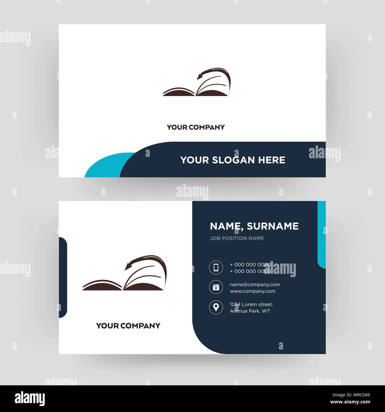 page turn, business card design template, Visiting for your company ...