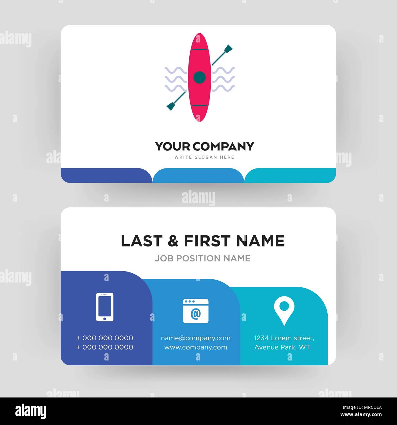 kayak, business card design template, Visiting for your company, Modern ...
