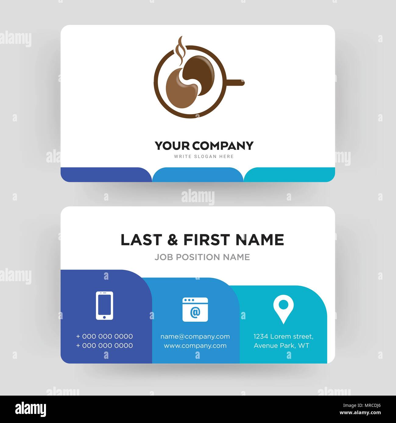 coffe, business card design template, Visiting for your company, Modern ...