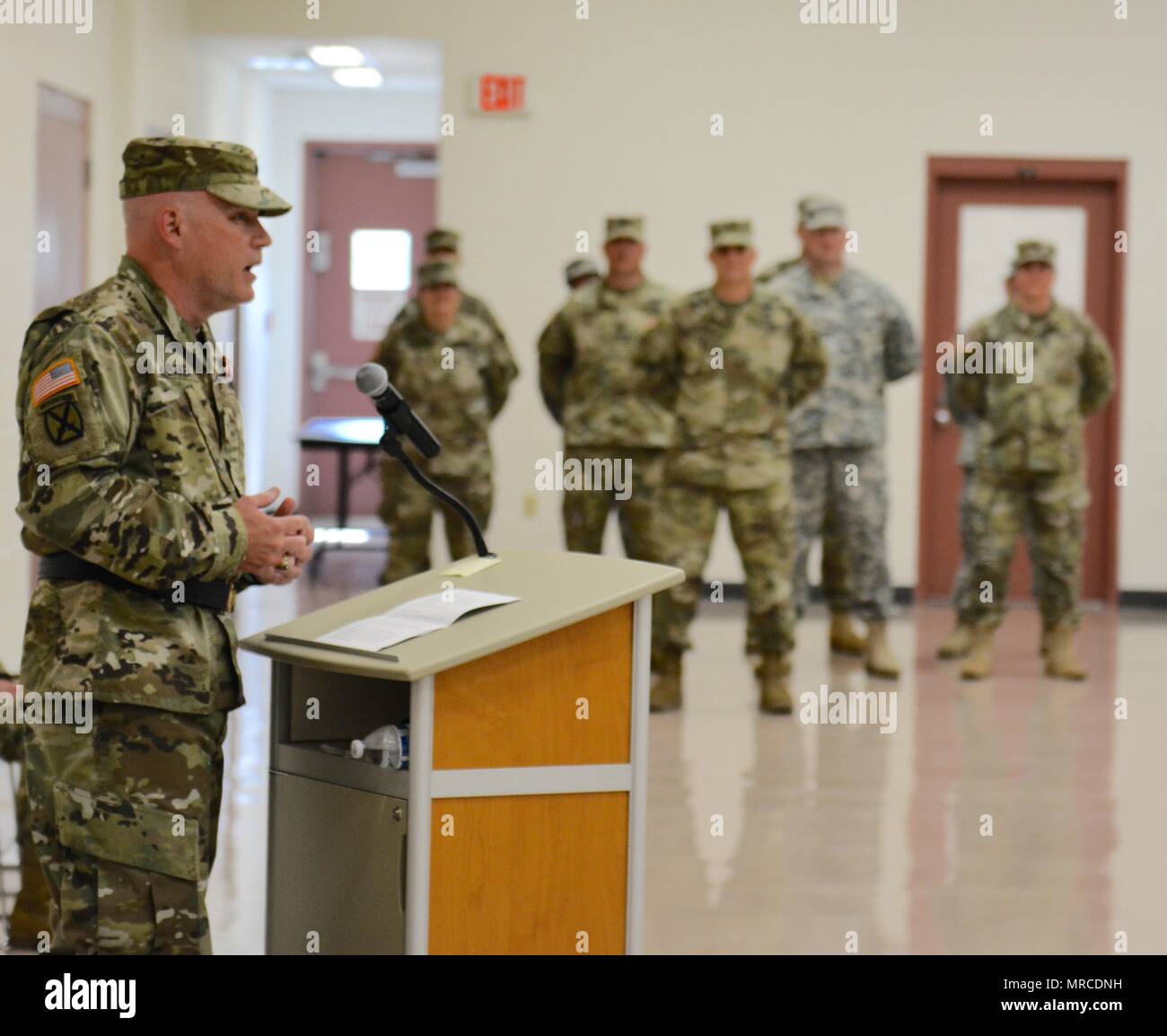Brig. Gen. Matthew Baker speaks to the soldiers of the 416th Theater ...