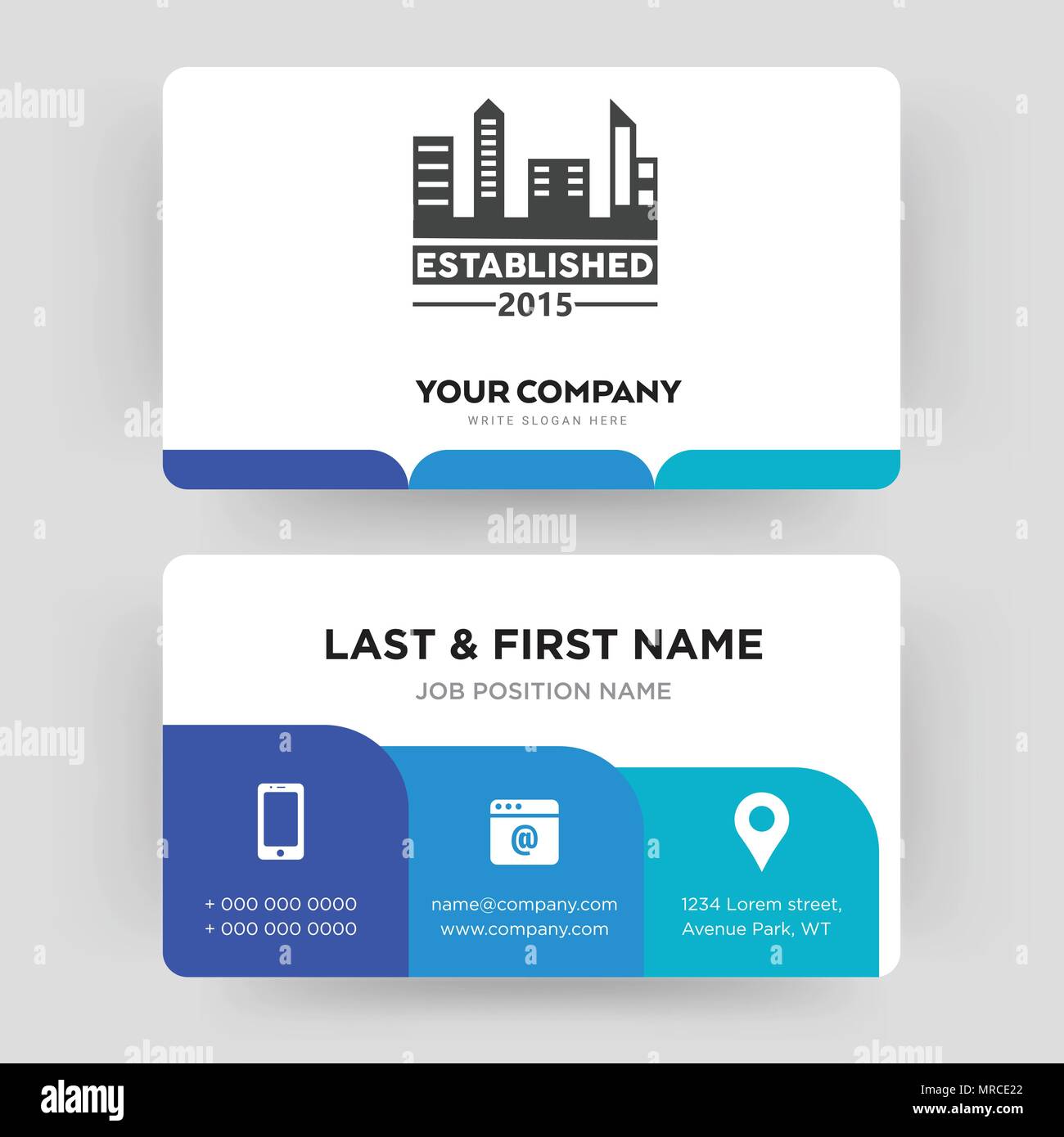 established, business card design template, Visiting for your company ...