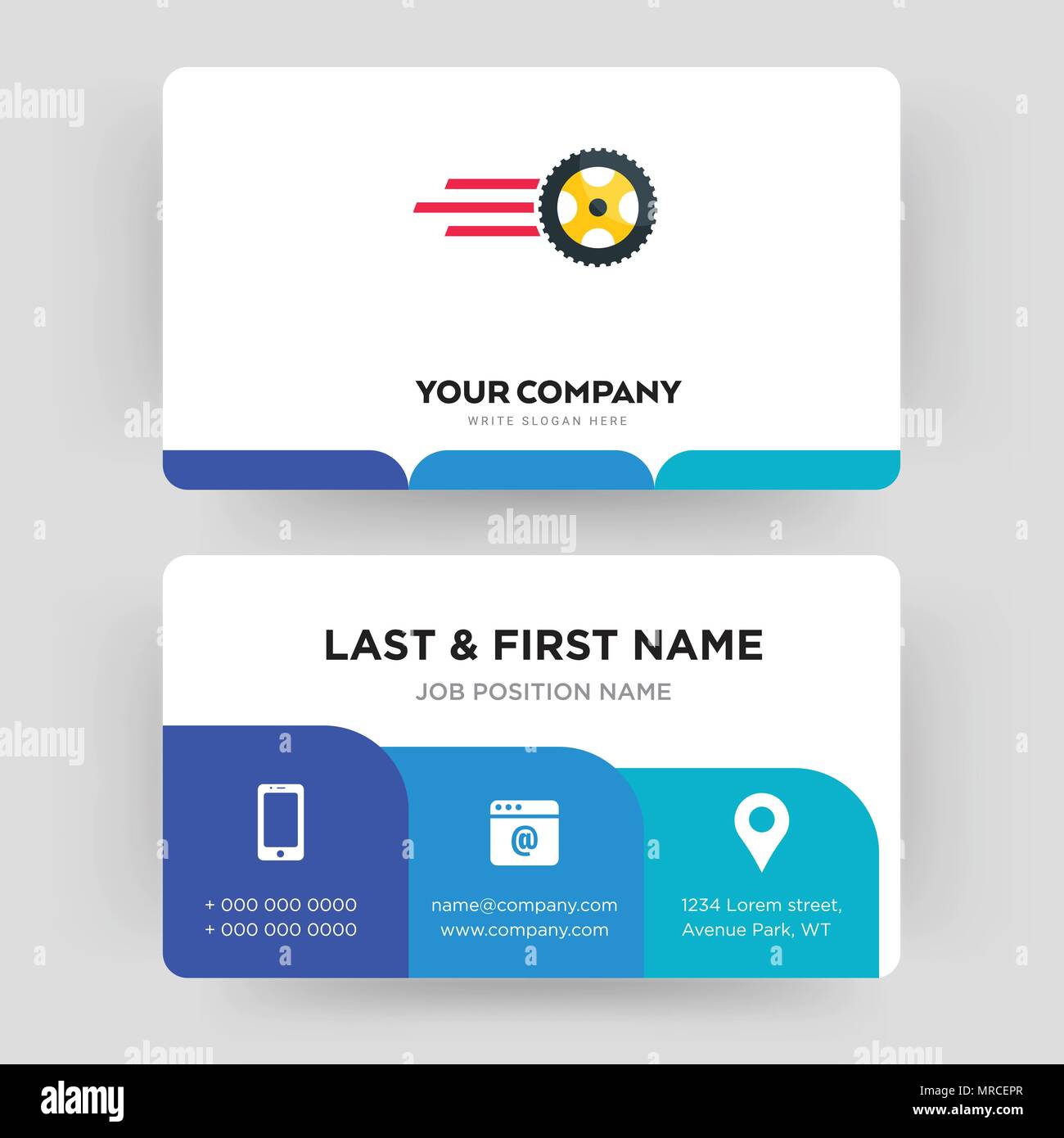 tire business, business card design template, Visiting for your company ...