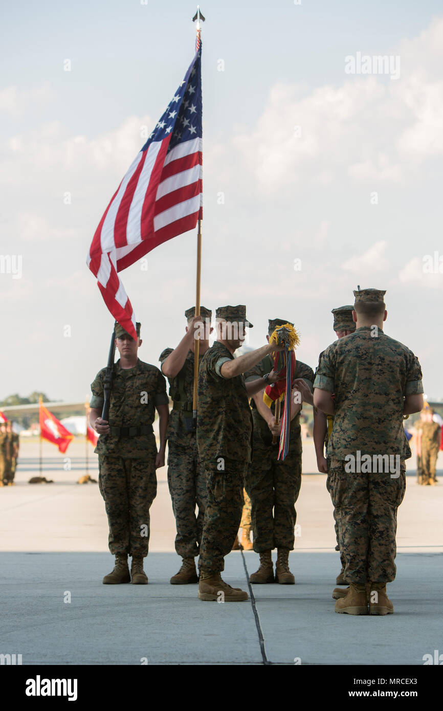 U.S. Marine Corps Sgt. Maj. Alex Narvaez, left, sergeant major of ...