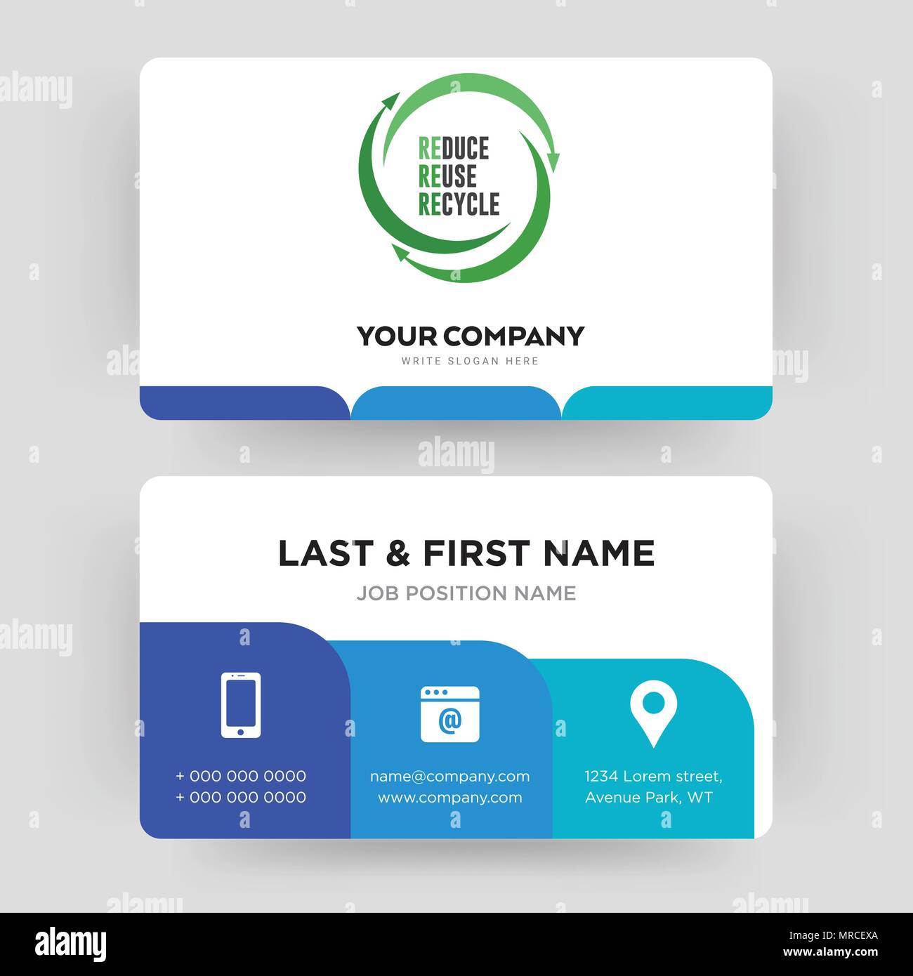 uce reuse recycle, business card design template, Visiting for your ...