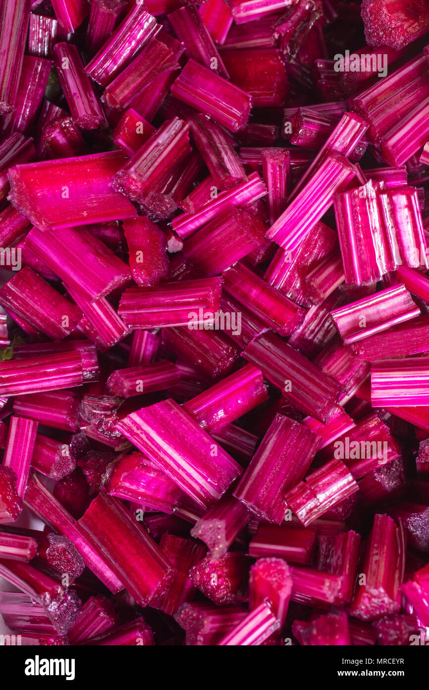 Fresh chopped beet stems for a cooking recipe Stock Photo - Alamy