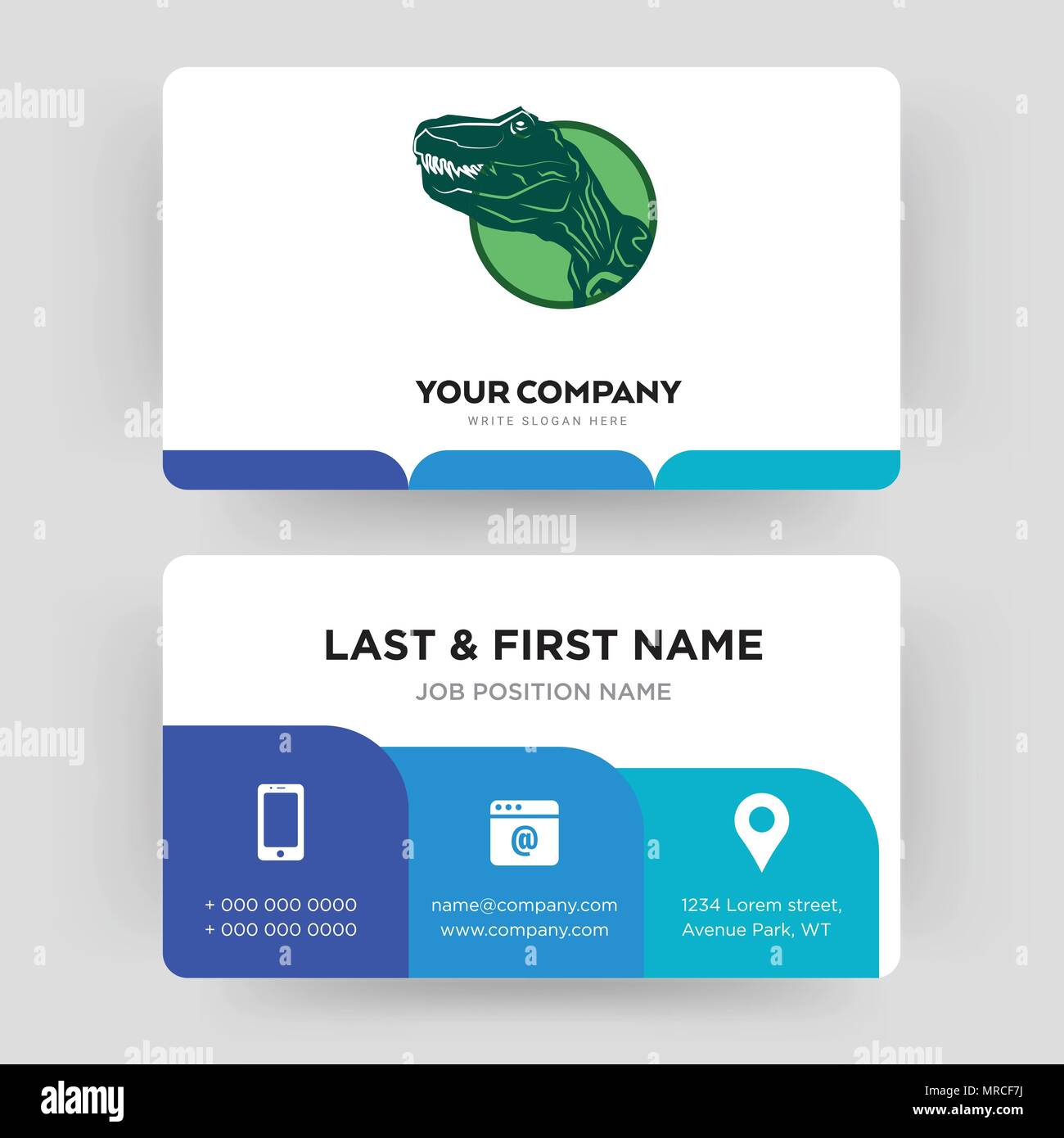 dino, business card design template, Visiting for your company, Modern ...