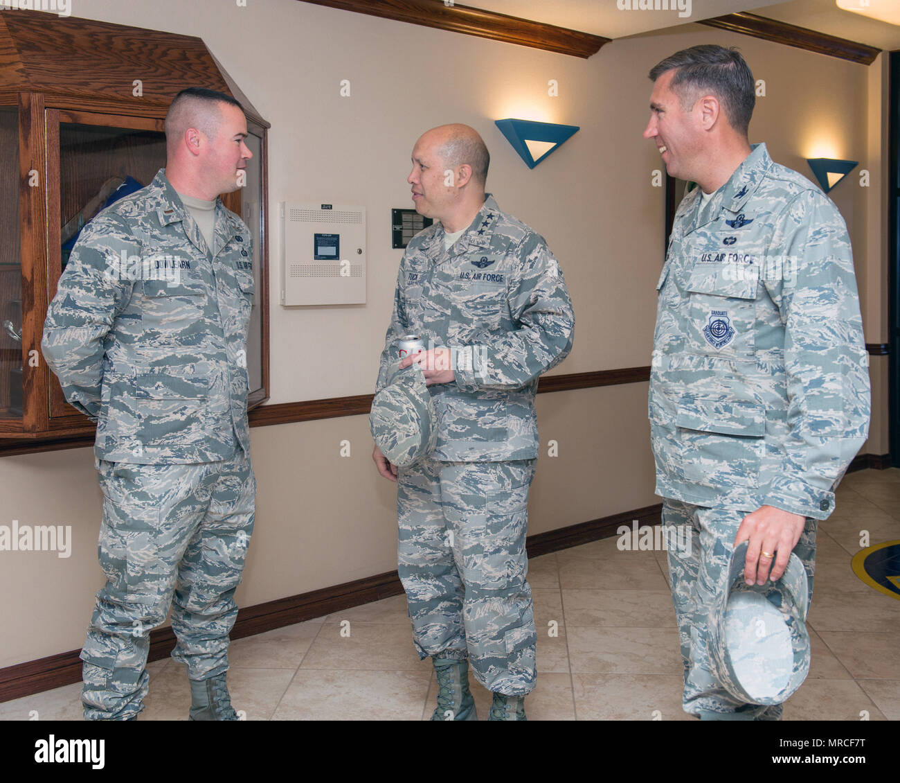 U.S. Air Force Lt. Gen. Giovanni Tuck, 18th Air Force commander, speaks ...