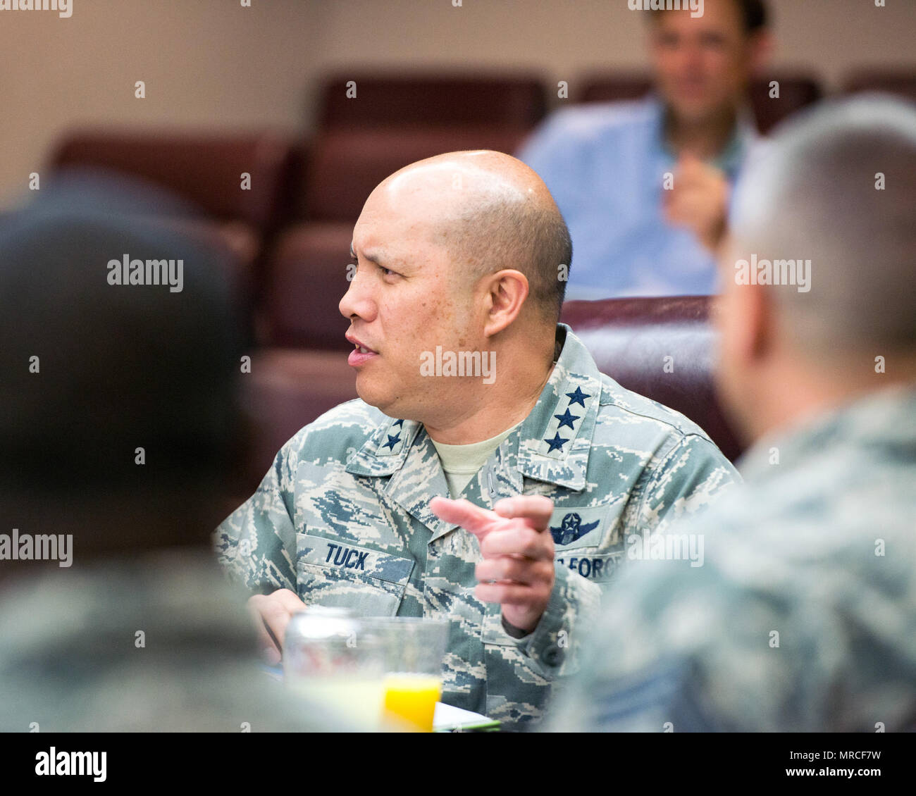 U.S. Air Force Lt. Gen. Giovanni Tuck, 18th Air Force commander, visits ...