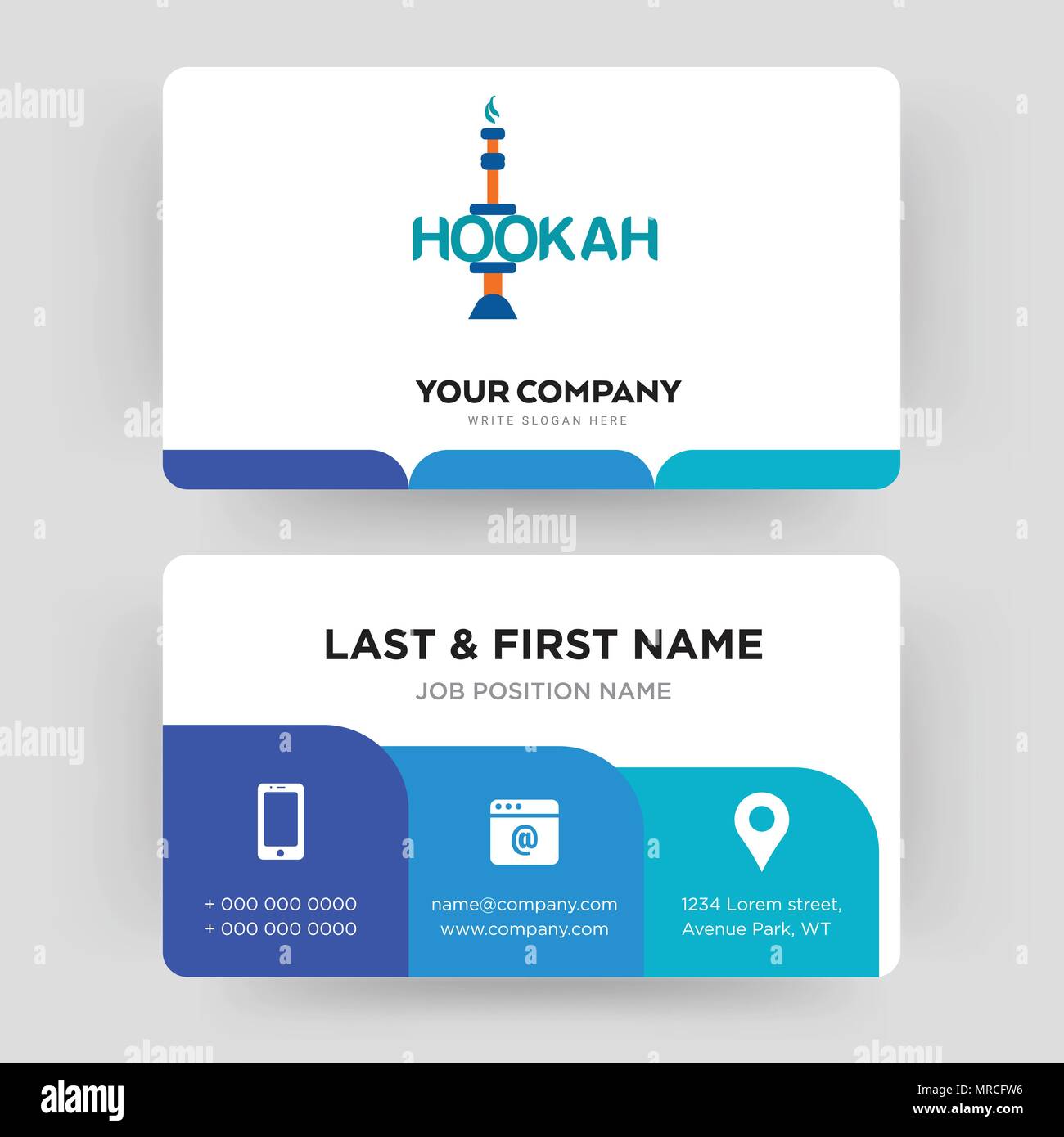 hookah, business card design template, Visiting for your company ...