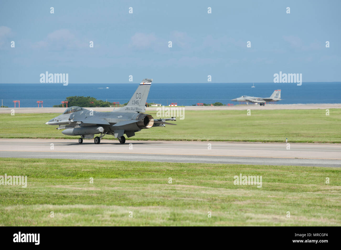 A U.S. Air Force F-16 Fighting Falcon assigned to the 120th Fighter ...