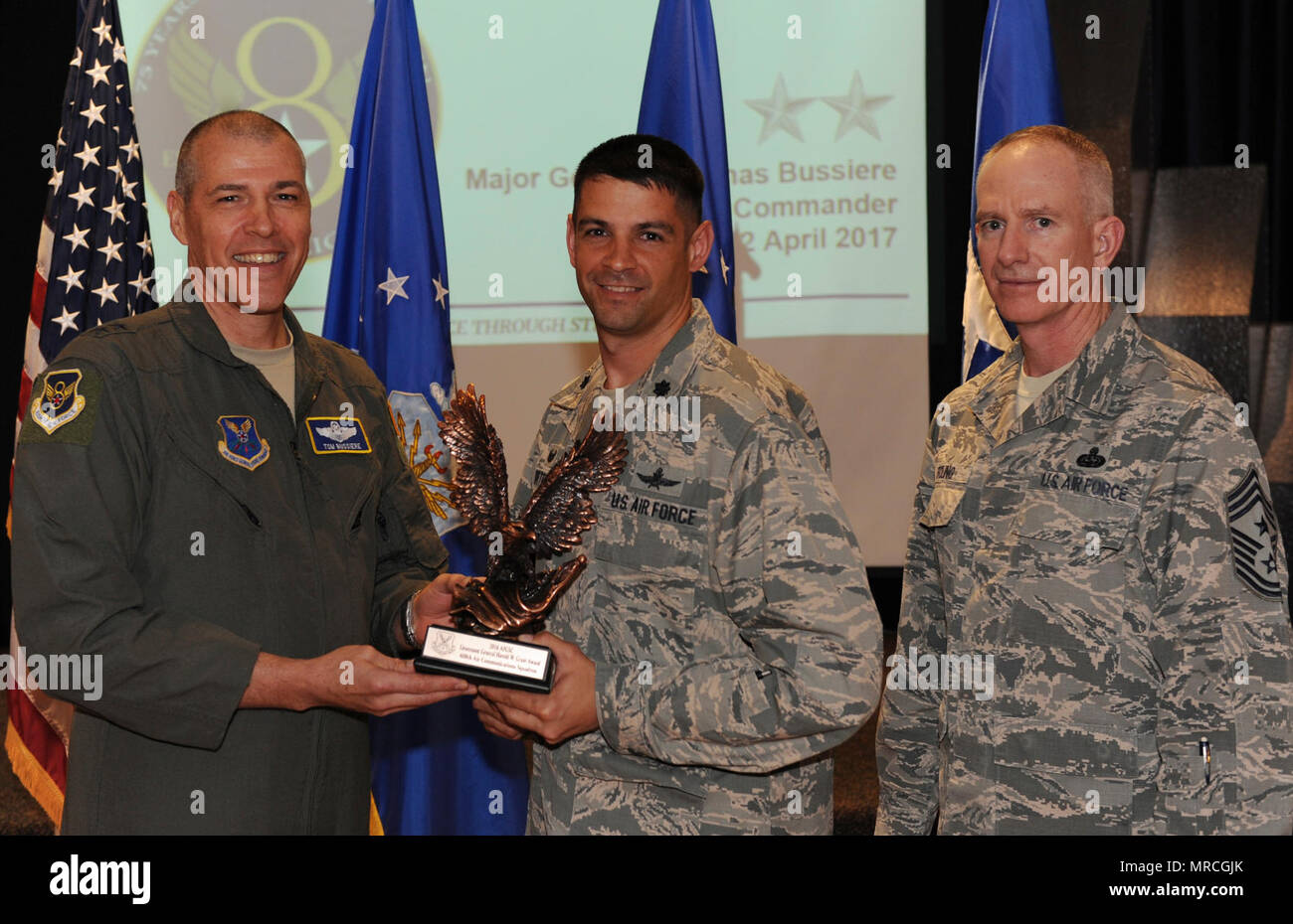 U.S. Air Force Maj. Gen. Thomas Bussiere, Eighth Air Force commander ...