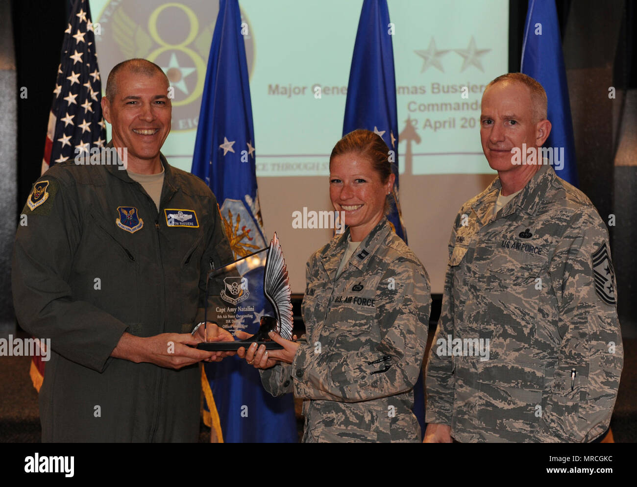 U.S. Air Force Maj. Gen. Thomas Bussiere, Eighth Air Force commander ...