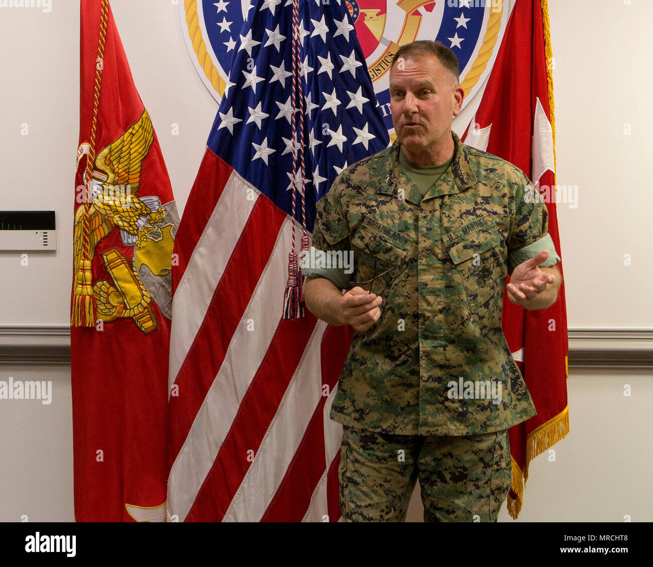 U.S. Marine Corps Maj. Gen. John Broadmeadow, commanding general ...