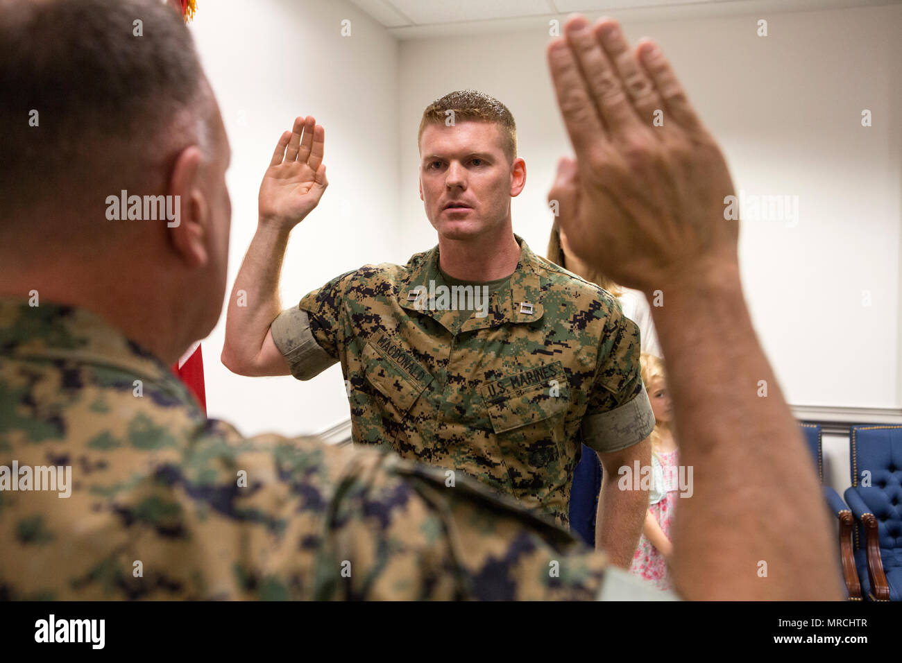 U.S. Marine Corps Capt. Troy MacDonald, budget officer, Marine Corps ...