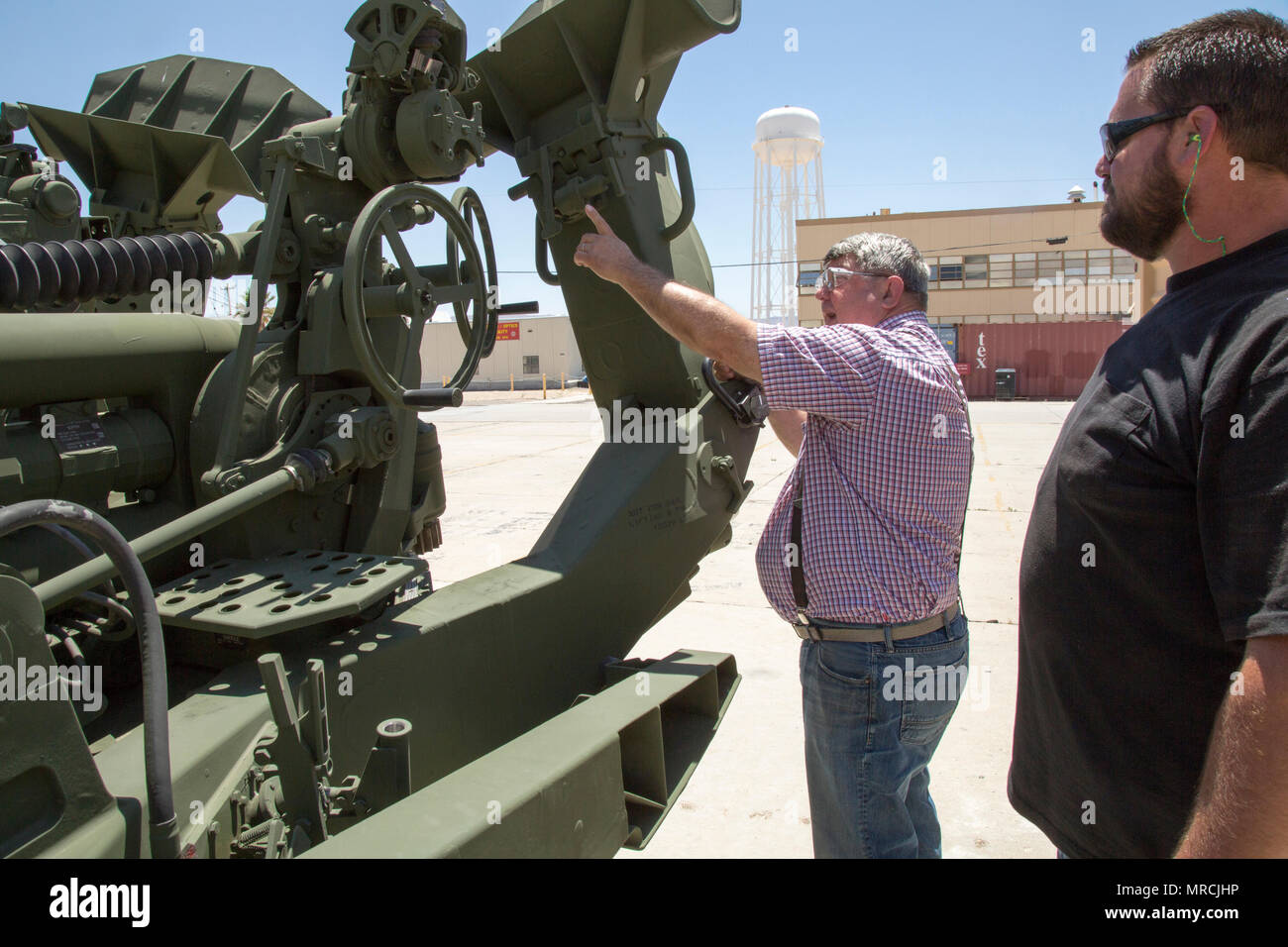 (Left) Doug Van Dyke, artillery supervisor, Production Plant Barstow ...