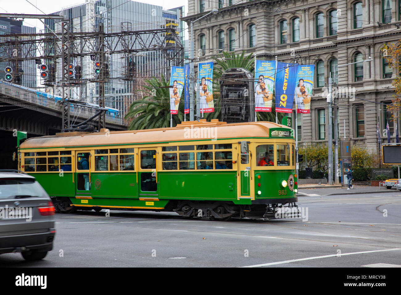 Melbourne,Victoria,Australia, Melbourne tram travels through the city ...