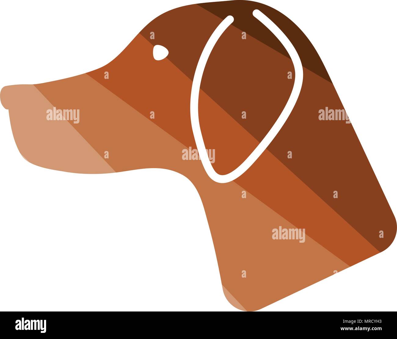 Hunting dog had icon. Flat color design. Vector illustration Stock ...