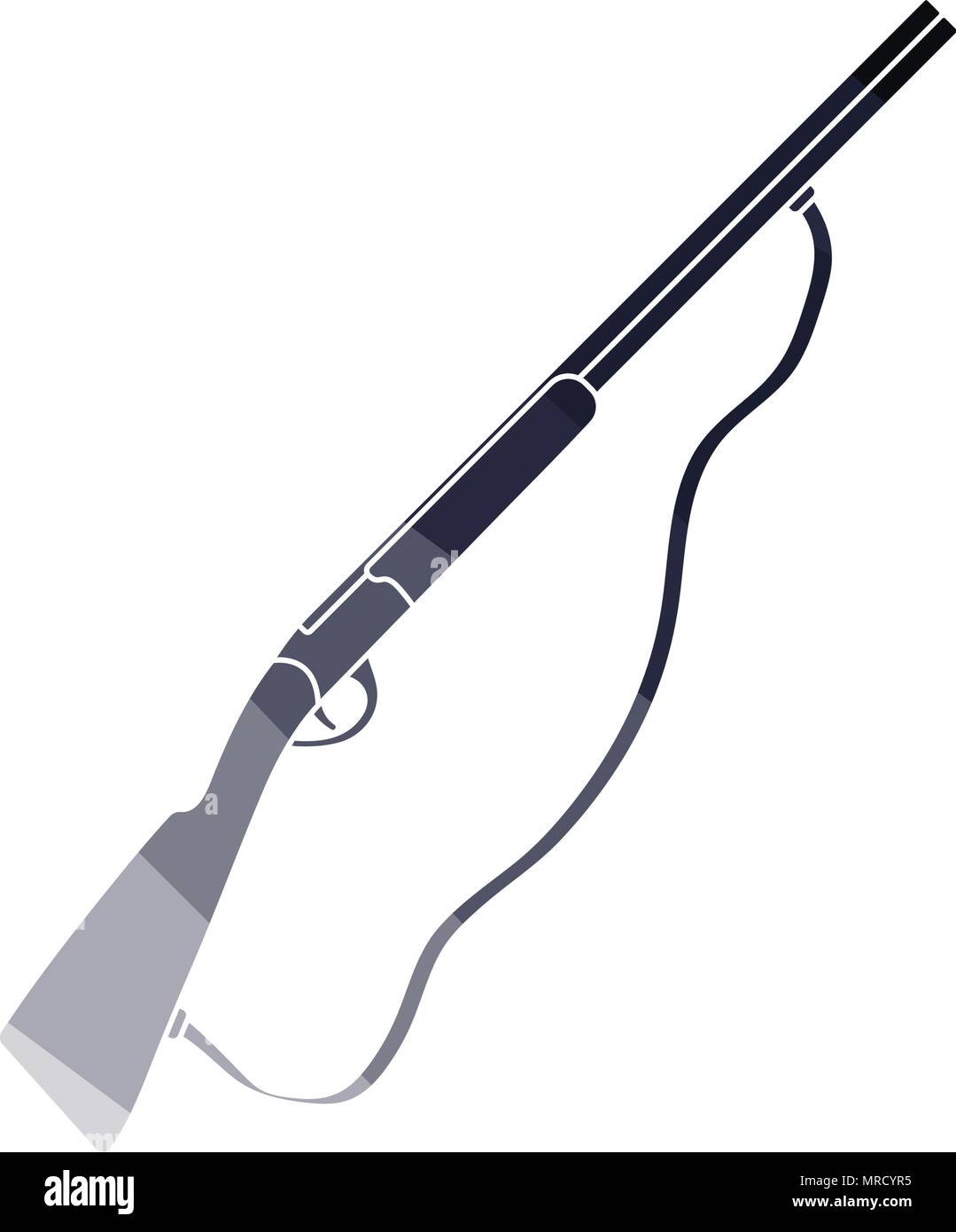 Hunting gun icon. Flat color design. Vector illustration Stock Vector ...