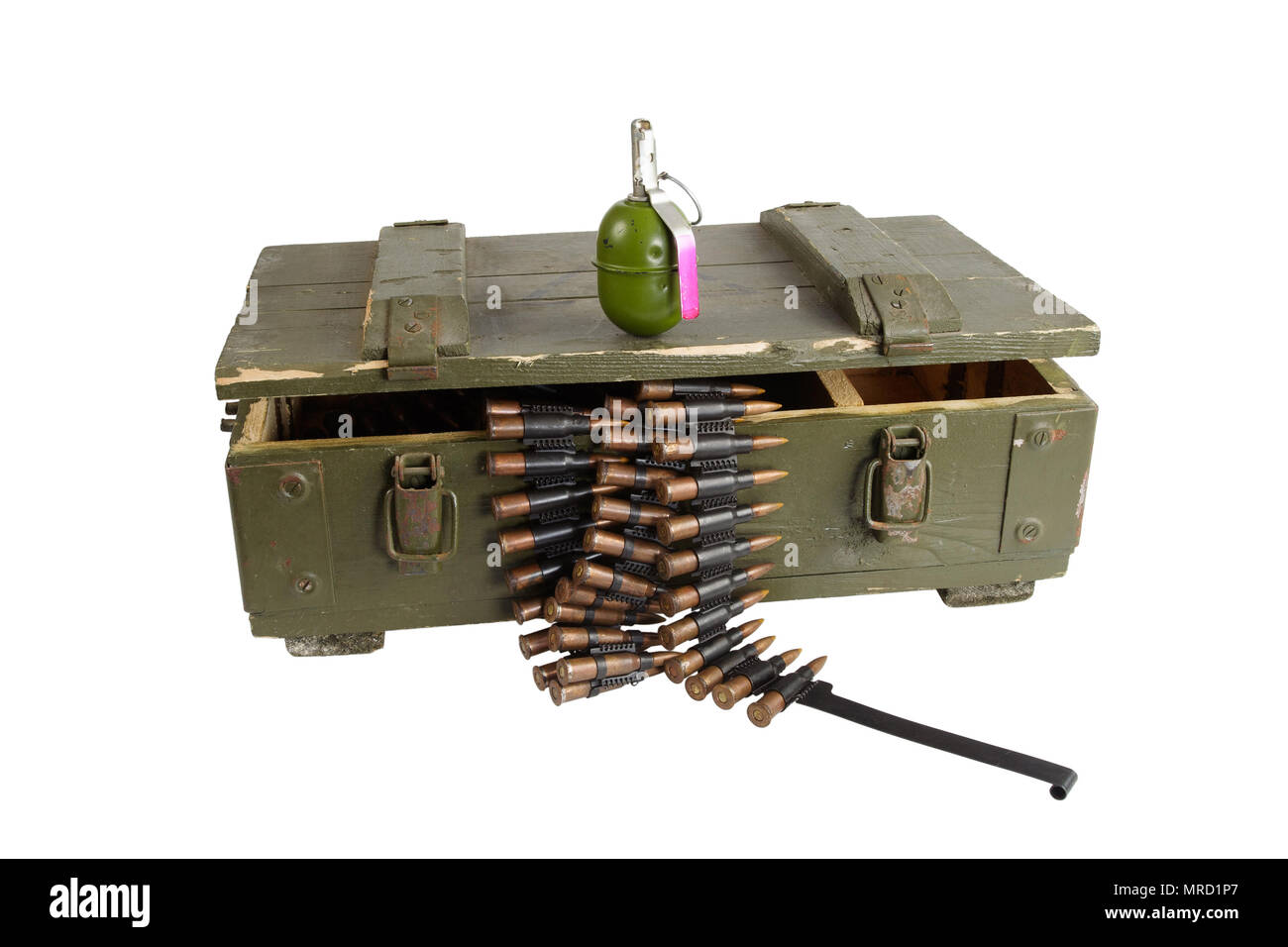 army box with ammunition isolated Stock Photo - Alamy