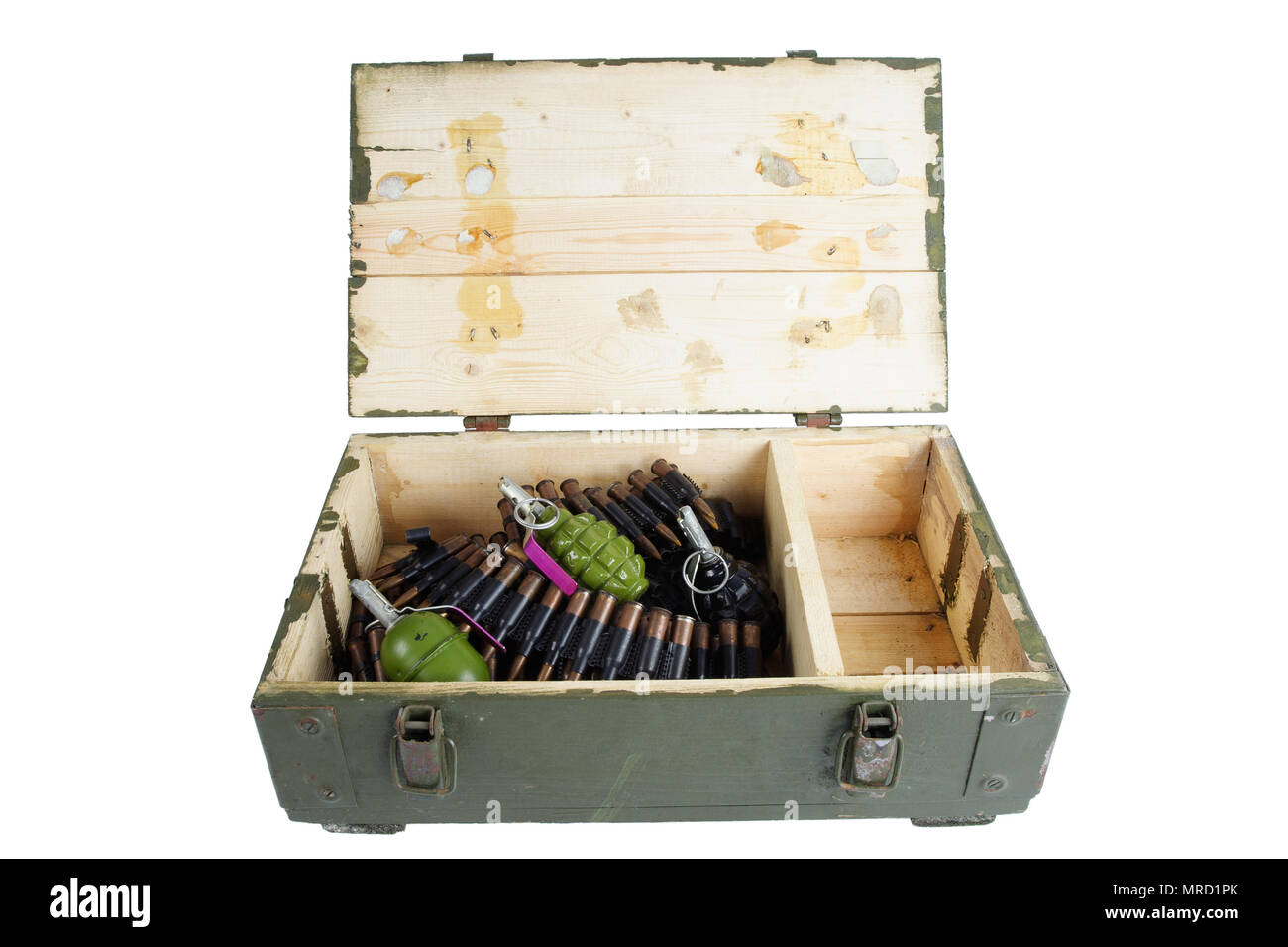 army box with ammunition isolated Stock Photo - Alamy