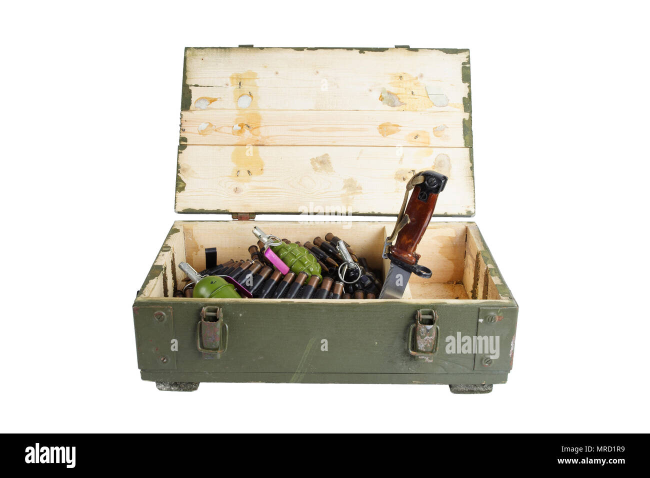 army box with ammunition isolated Stock Photo - Alamy