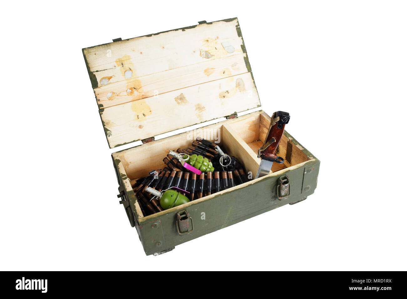 army box with ammunition isolated Stock Photo - Alamy