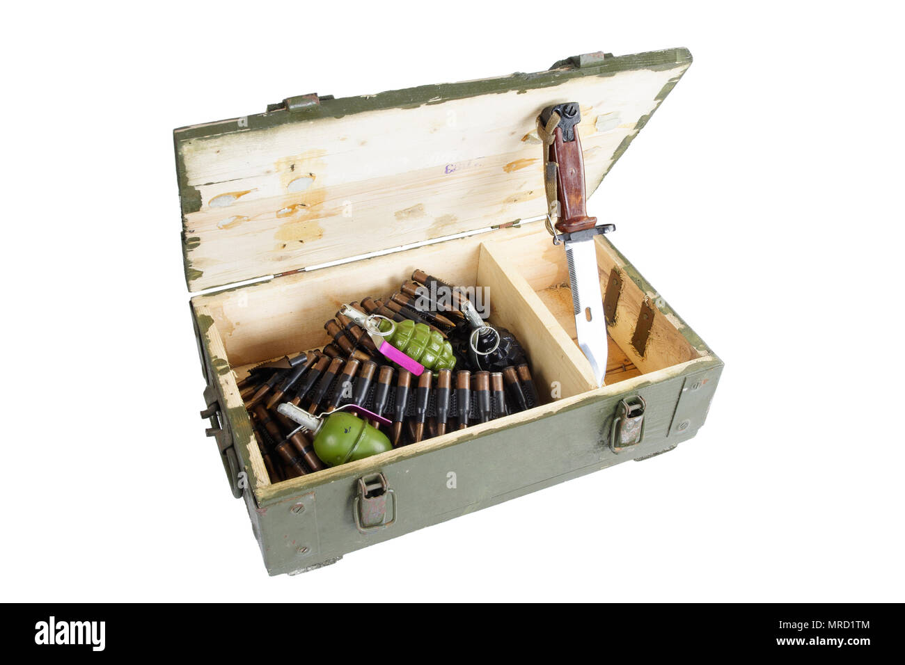 army box with ammunition isolated Stock Photo - Alamy