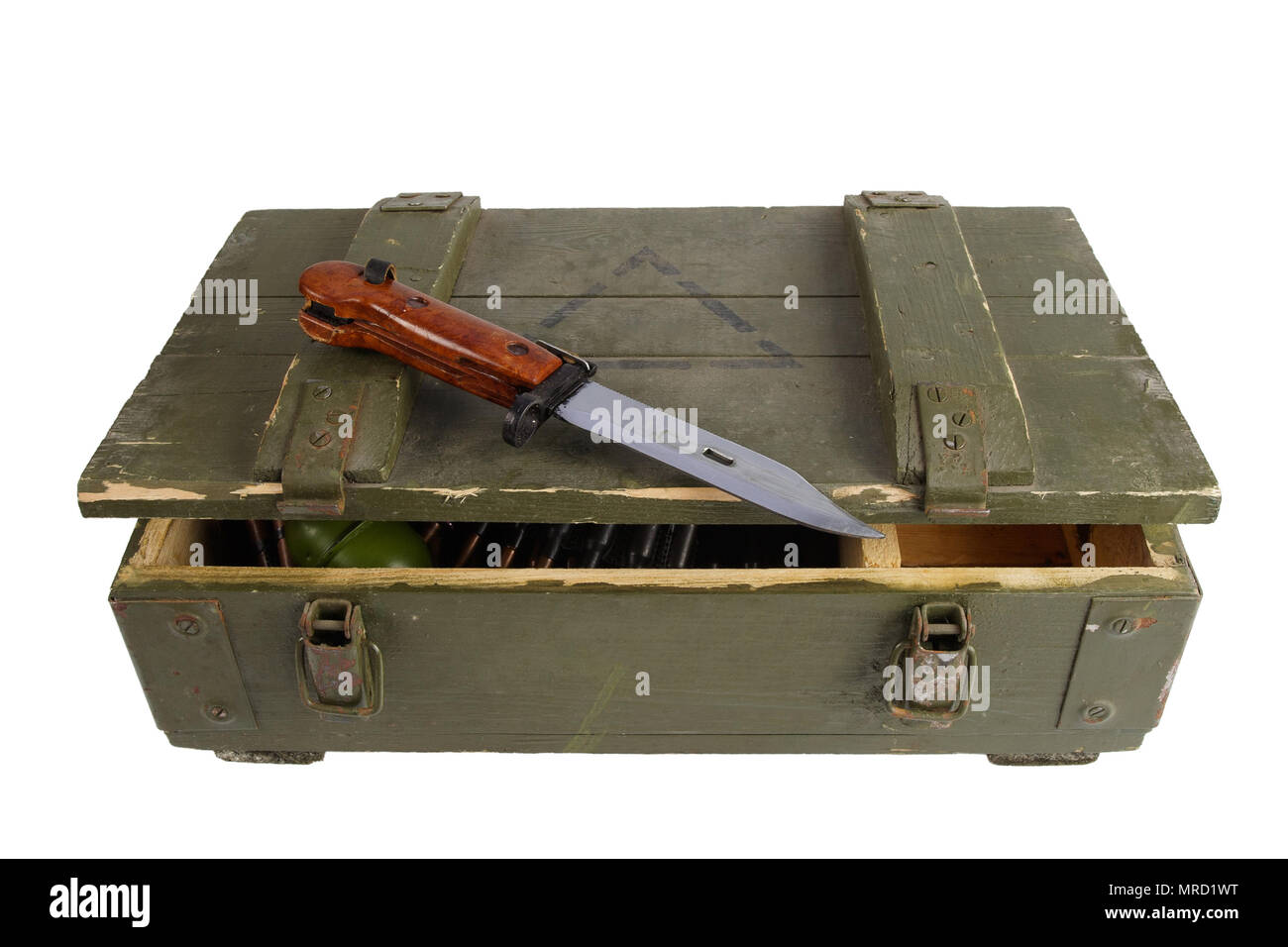army box with ammunition isolated Stock Photo - Alamy