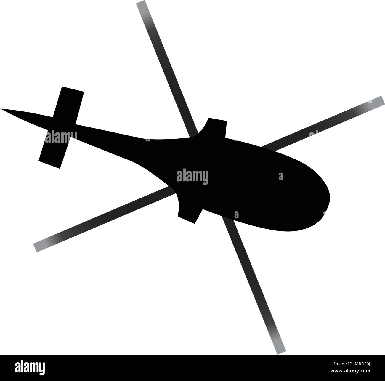 vector illustration black icon helicopter isolated on white Stock ...