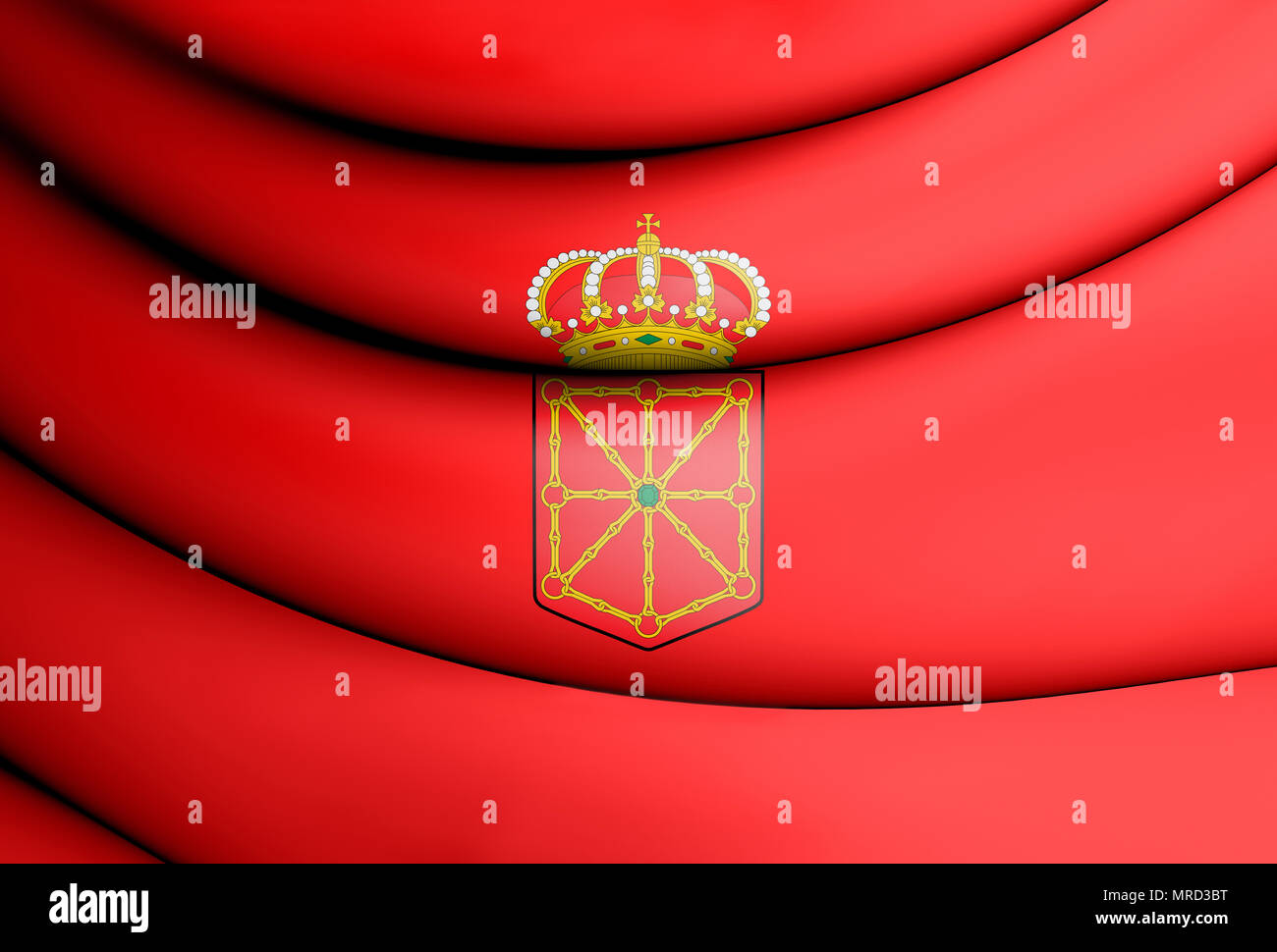 3D Flag of Navarre, Spain. 3D Illustration Stock Photo - Alamy